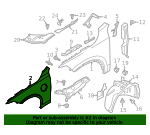 2018-2023 Volvo S90 Fender - Driver's Side (LH) 32277124 | GetOEMParts.com