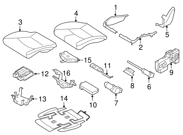 997-521-571-07 - Seat Cushion Foam 2009-2013 Porsche | AutoNation Parts