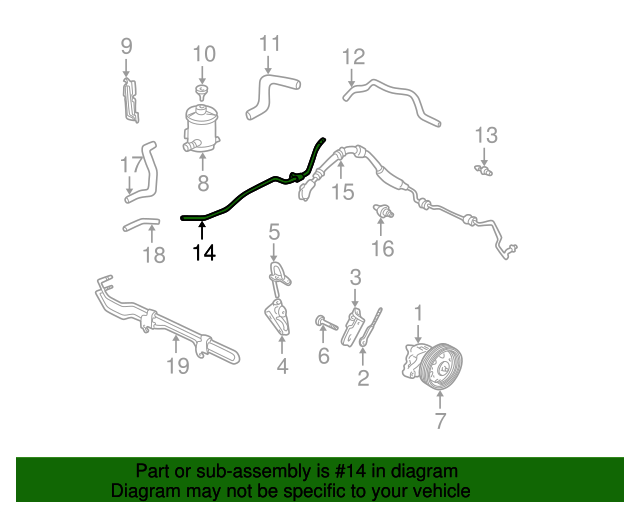2001-2004 Acura MDX Return Tube 53779-S3V-A00 | OEM Parts Online