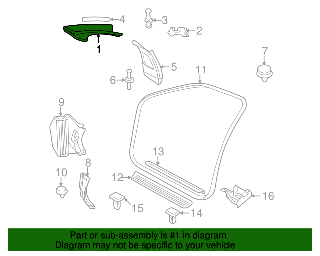51-16-8-238-964 - Right column A cover ITS 2000-2006 BMW | AutoNation Parts