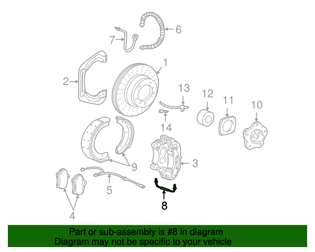 1999-2005 Porsche 911 Brake Line 996-355-587-02 | Porsche Marin
