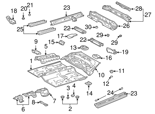 2004-2006 Toyota Upper Reinforced 58103-52013 | Toyota Parts Center