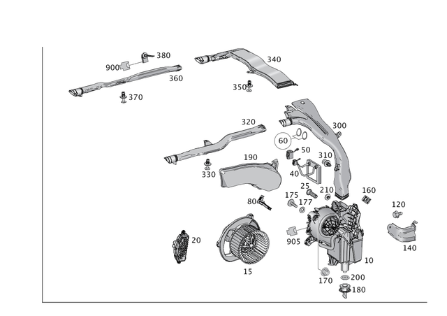 164-830-02-58 - Evaporator 2006-2019 Mercedes-Benz | Mercedes-Benz USA ...