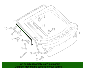 51-76-7-349-357 - Liftgate Seal 2014-2019 BMW | AutoNationParts.com