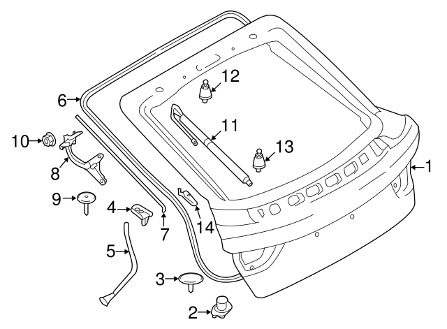 51-76-7-349-357 - Liftgate Seal 2014-2019 BMW | AutoNationParts.com