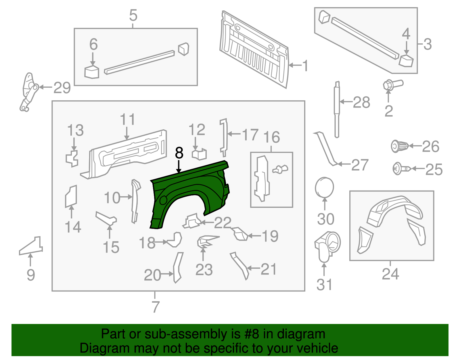 65816-0C130 - Outer Panel 2014-2021 Toyota Tundra | Longo Toyota Parts