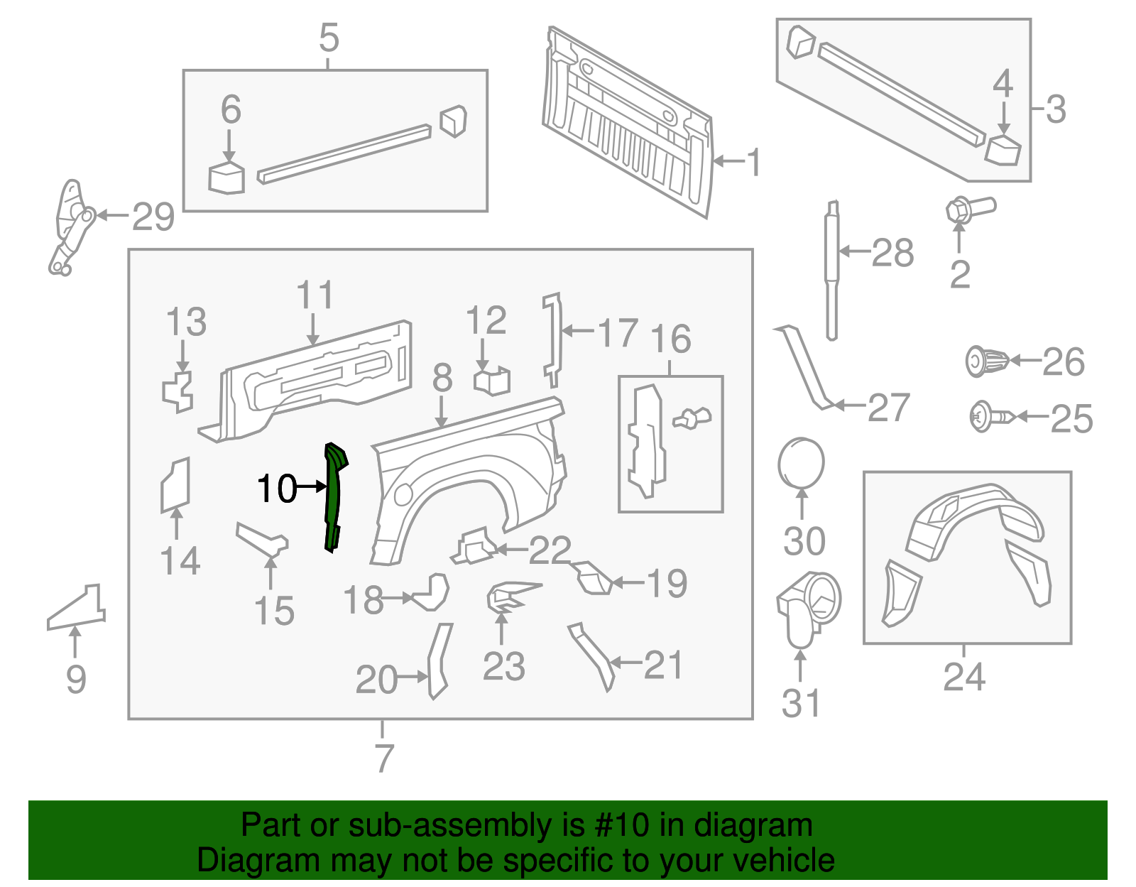 2014-2017 Toyota Tundra Corner Panel 65503-0C060 | Toyota San Diego Parts