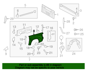 65817-0C130 - Outer Panel - 2014-2021 Toyota Tundra | OEMGenuineParts.com