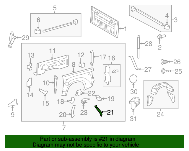 Genuine Toyota Skirt part# 65601-0C040 for 2014-2021 Toyota Tundra ...