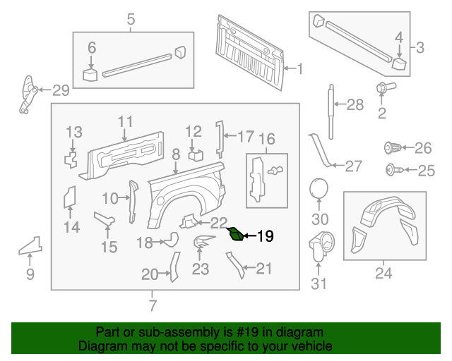 65608-0C901 - Quarter Panel Splash Shield - 2007-2021 Toyota Tundra ...