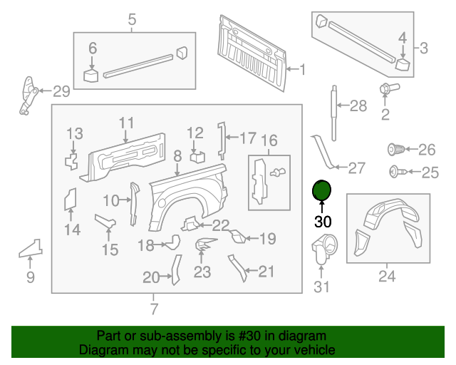 77351-0C090 - Fuel Door - 2014-2020 Toyota Tundra | nashuatoyota
