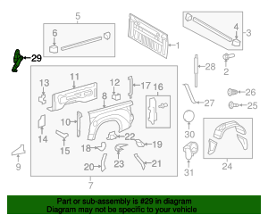 2007-2021 Toyota Tundra Tailgate Hinge (Left) 66102-0C021 | OEM Parts ...