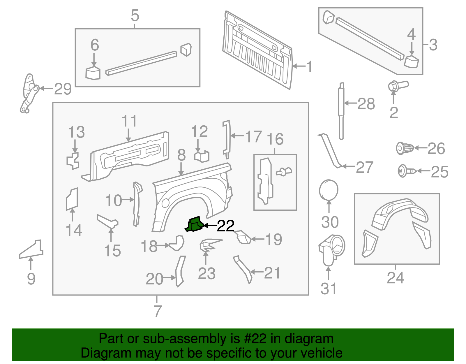 2014-2021 Toyota Tundra Skirt Upper Plate 65605-0C010 | Toyota Parts Center