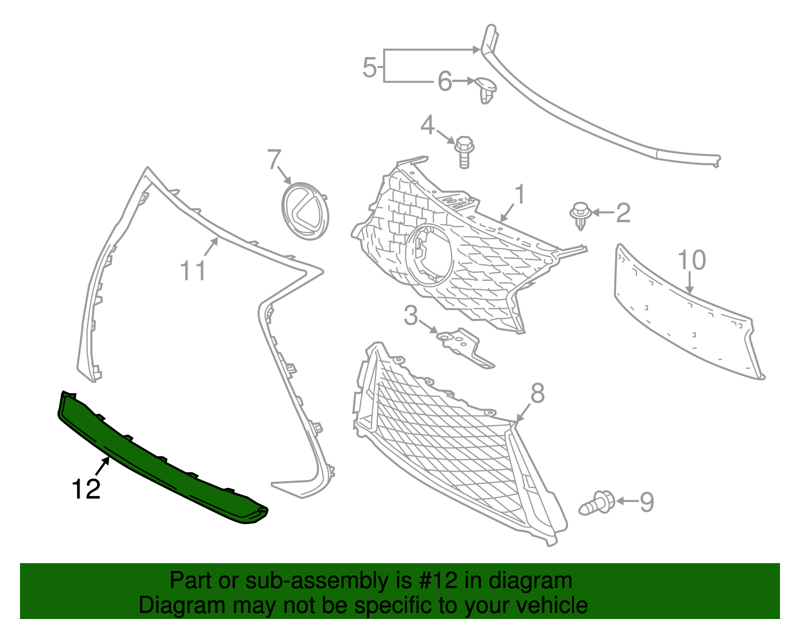 53122-53100 - 2018-2020 Lexus - Lower Trim Panel | My L Parts