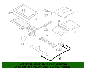 54-10-8-495-836 - Sunroof Molding 2020-2024 BMW | AutoNationParts.com