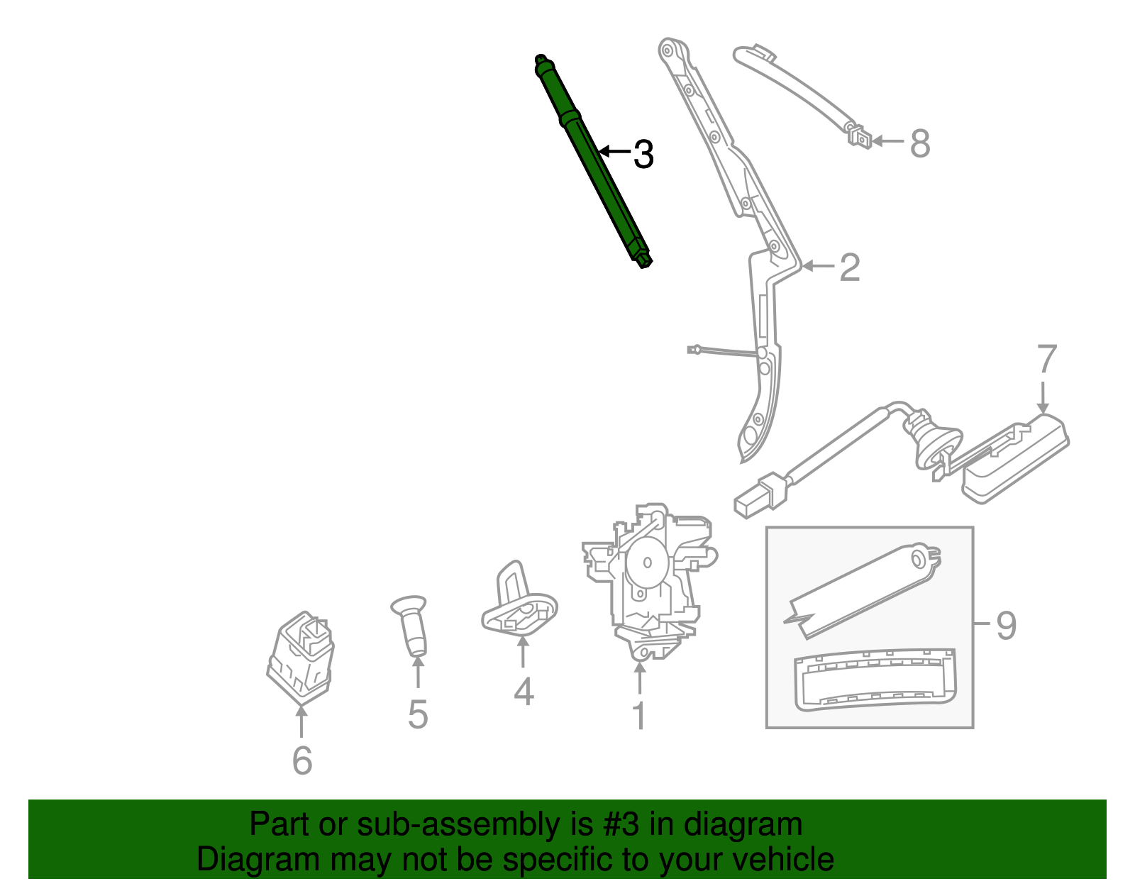 90560-3KA0A - Lift Cylinder 2013-2015 Nissan Pathfinder | Nissan Parts ...