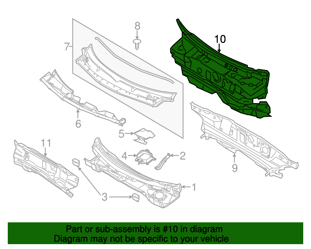 2015-2019 Ford Insulator - Dash Panel FB5Z-7801670-B | TascaParts.com