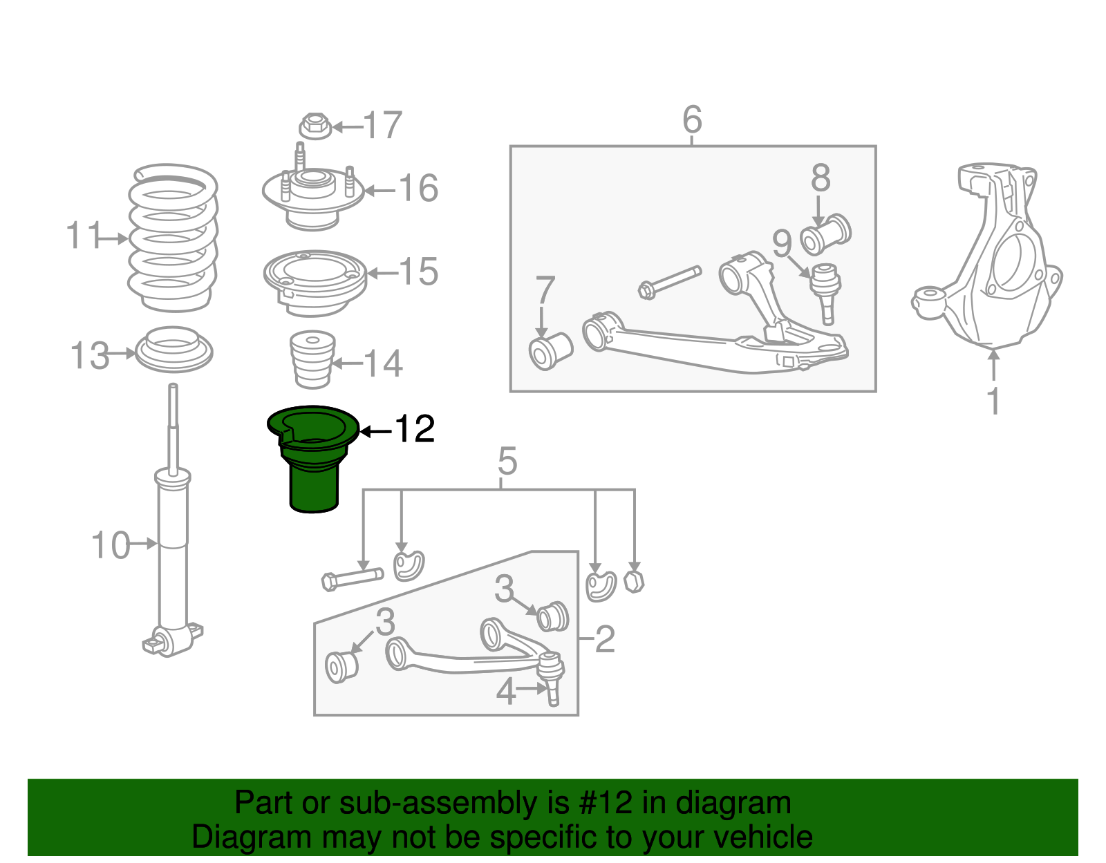 2007-2014 GM Front Spring Upper Insulator 15840291 | TascaParts.com