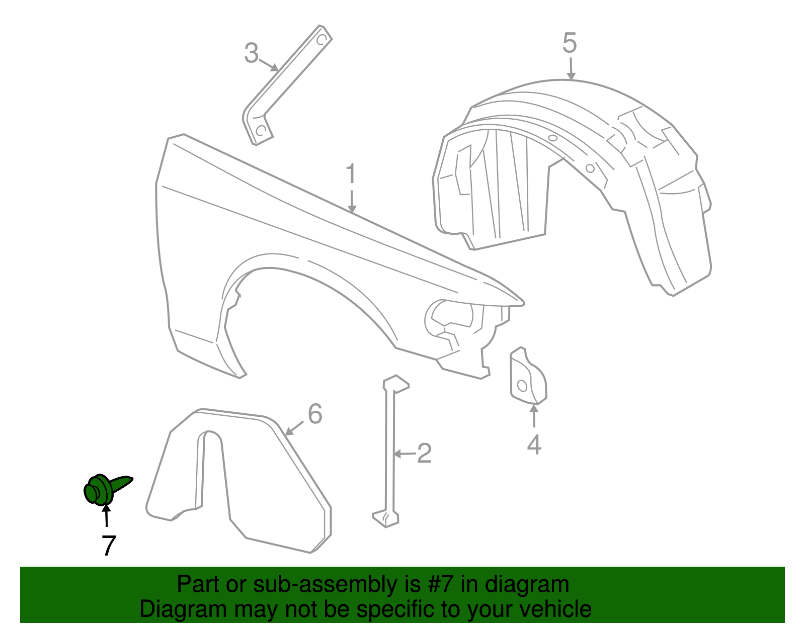 W705589-S - Fender Liner Retainer Clip 1999-2025 Ford | Ford Parts Direct