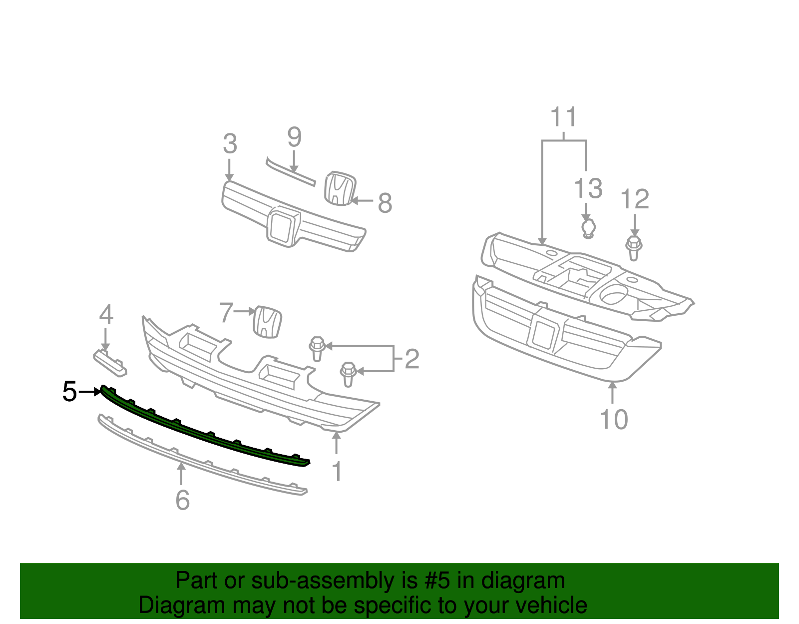 71126-SXS-A21 - Trim Molding 2007-2009 Honda CR-V | Honda Parts Online