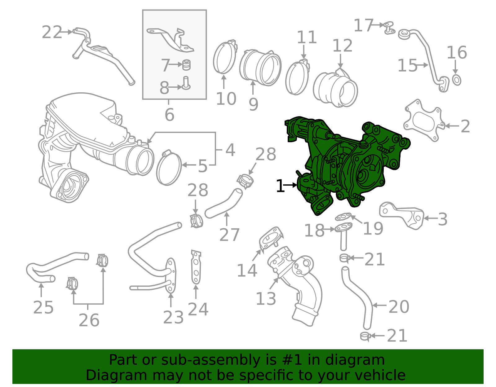 2018-2022 Honda Accord | Turbocharger | 18900-6B2-A02 | Honda OEM ...