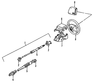Steering Column Assembly for 1991 Volvo 940 | Volvo Parts Counter