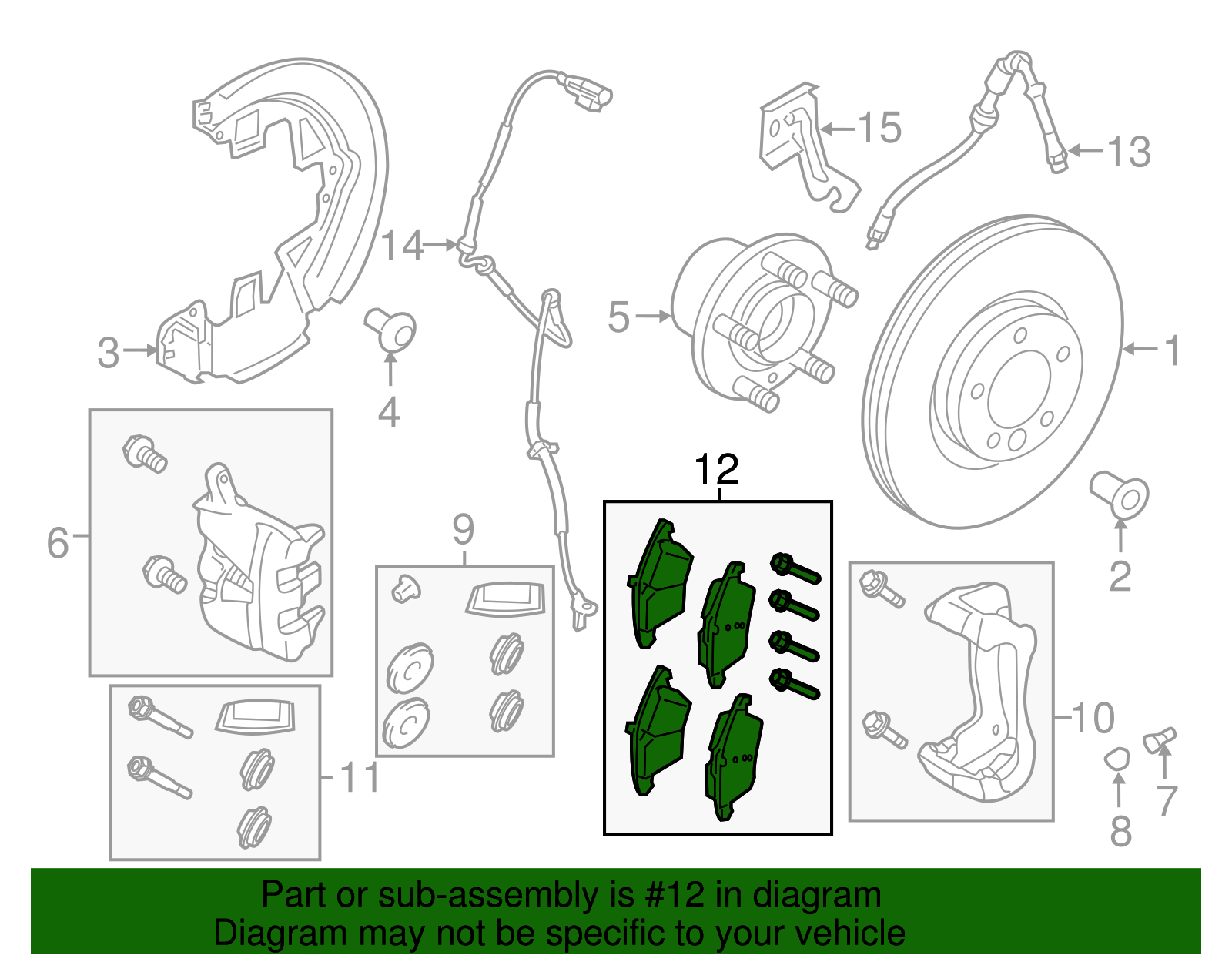 Genuine OEM Brake Pads Part# LR164029 Fits 2016-2022 Land Rover: Up To ...