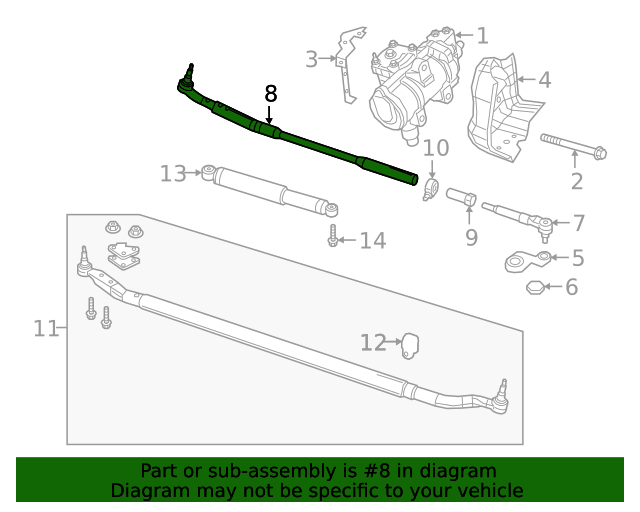 2019-2020 Ram Tie Rod 68383343AA | TascaParts.com