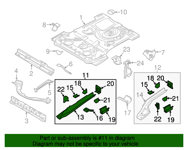 2012-2013 Volkswagen Side Member Assembly 1K6-803-502-E | OEM Parts Online