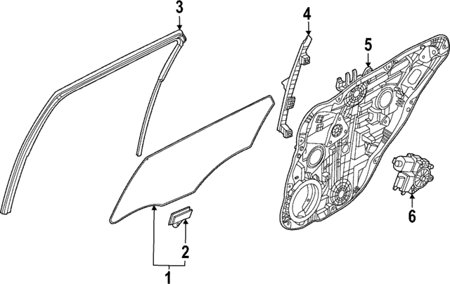 83560-CV000 - Window Regulator Guide 2022-2024 Kia EV6 | Kia.Parts Store