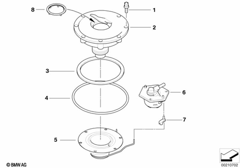 Fuel Container with Filler Pipe for 2003 BMW-Motorrad R 1150 RT | BMW ...