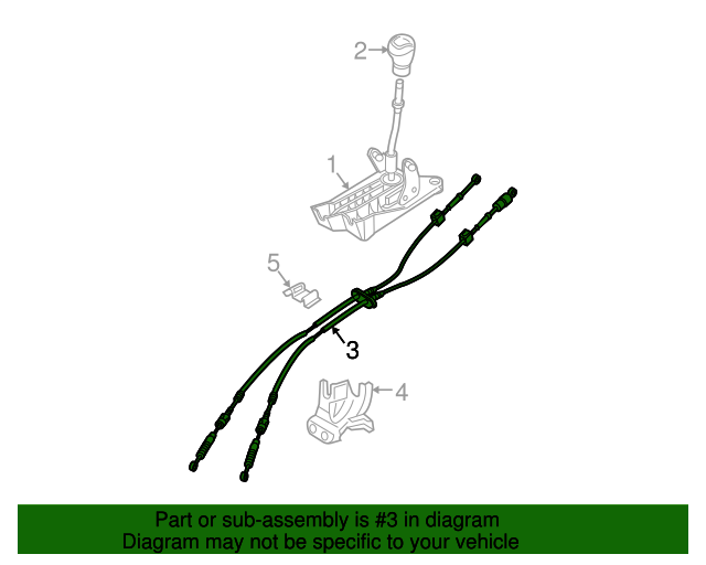 B37F-46-500D - Shift Control Cable - 2007-2009 Mazda 3 | Mazda Swag