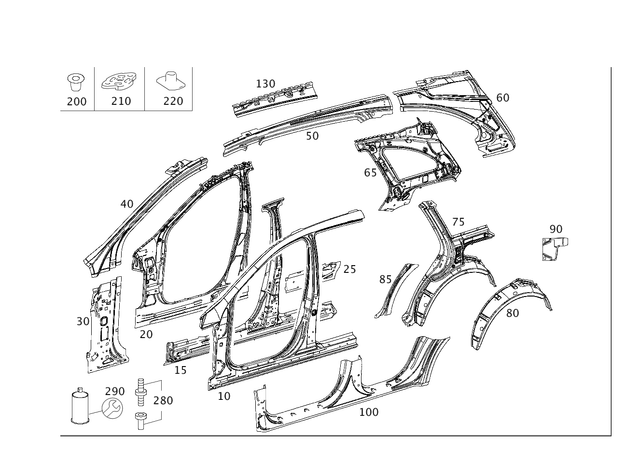 251-630-60-16 - Reinforcement 2009 Mercedes-Benz R350 | Mercedes-Benz ...