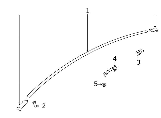 2020-2024 Subaru Legacy Roof Molding 91046AN01A | Subaru Parts Plus