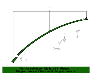 2020-2025 Subaru Legacy Roof Molding 91046AN01A | Subaru Parts Plus