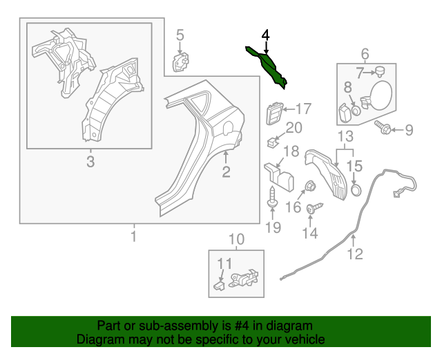71570-1R400 - Tail Lamp Panel - 2012-2017 Hyundai Accent | World OEM ...