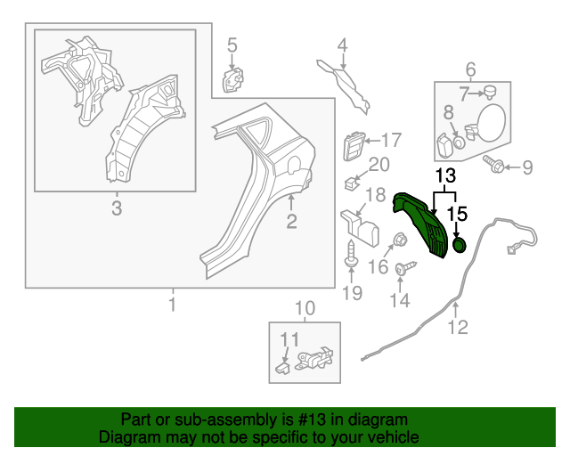 2012-2017 Hyundai Accent Wheelhouse Liner 86821-1R200 | OEM Parts Online