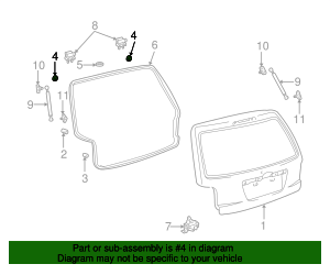 90950-01882 - Heat Shield Hole Plug - 1995-2007 Toyota | OEM Genuine ...
