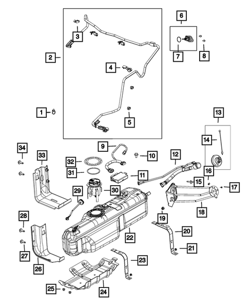 Diesel Exhaust Fluid System for 2015 Ram 3500 | Mopar Wholesale Parts