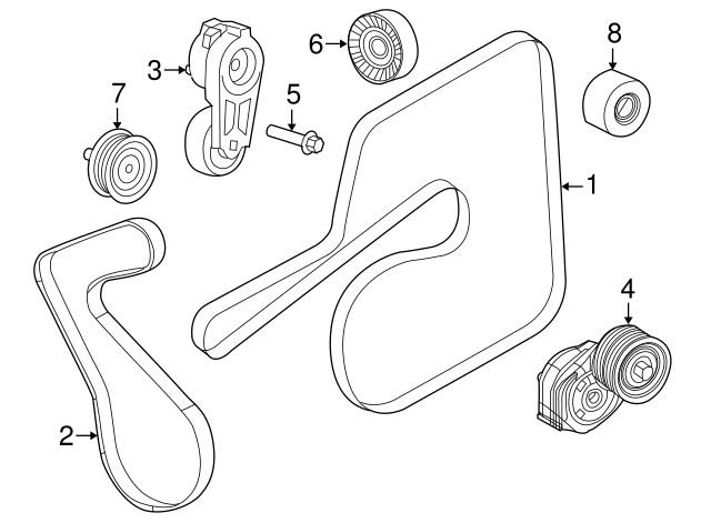 2005-2024 Mopar Serpentine Belt 68495977AA | Mopar Parts Canada