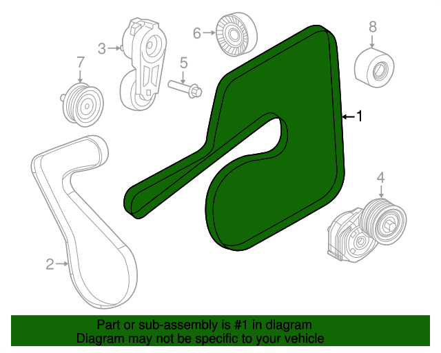 2005-2023 Mopar Serpentine Belt 68495977aa | TascaParts.com