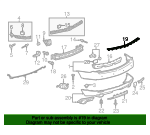 2010-2016 Cadillac SRX Black Rear Bumper Applique 22875126 GM ...