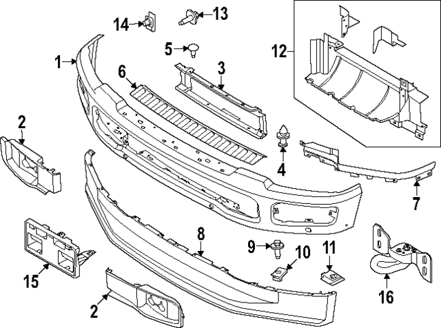 2023-2024 Ford F-250 Super Duty License Bracket PC3Z-17A385-AA ...