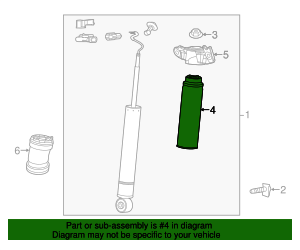 13315194 - Rear Shock Absorber Bumper 2013-2019 GM | AutoNationParts.com