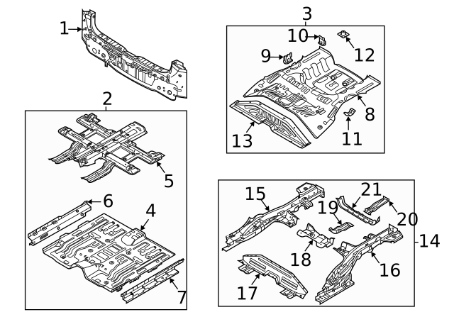 2019-2022 Kia Niro EV Floor Reinforced Bracket 65571-Q4000 | OEM Parts ...
