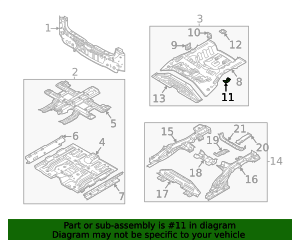 2019-2022 Kia Niro EV Floor Reinforced Bracket 65571-Q4000 | OEM Parts ...