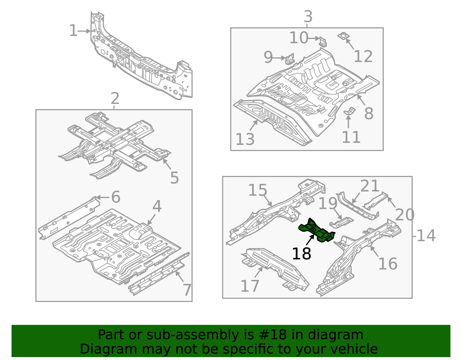 65851-Q4000 - Center Cross-Member 2019-2022 Kia Niro EV | Kia.Parts Store