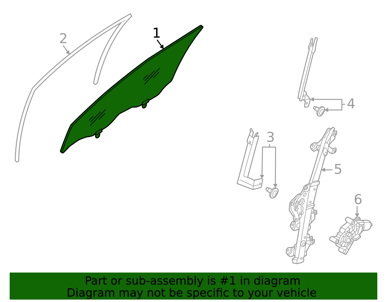 2021-2025 Nissan Rogue Door Glass 80300-6RR1A | My Nissan Part