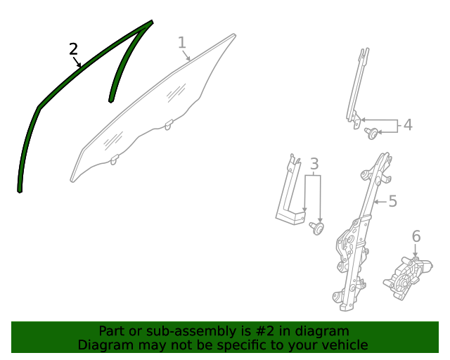80330-6RR2A - Run Weather-Strip 2021-2024 Nissan Rogue | Nissan Parts ...