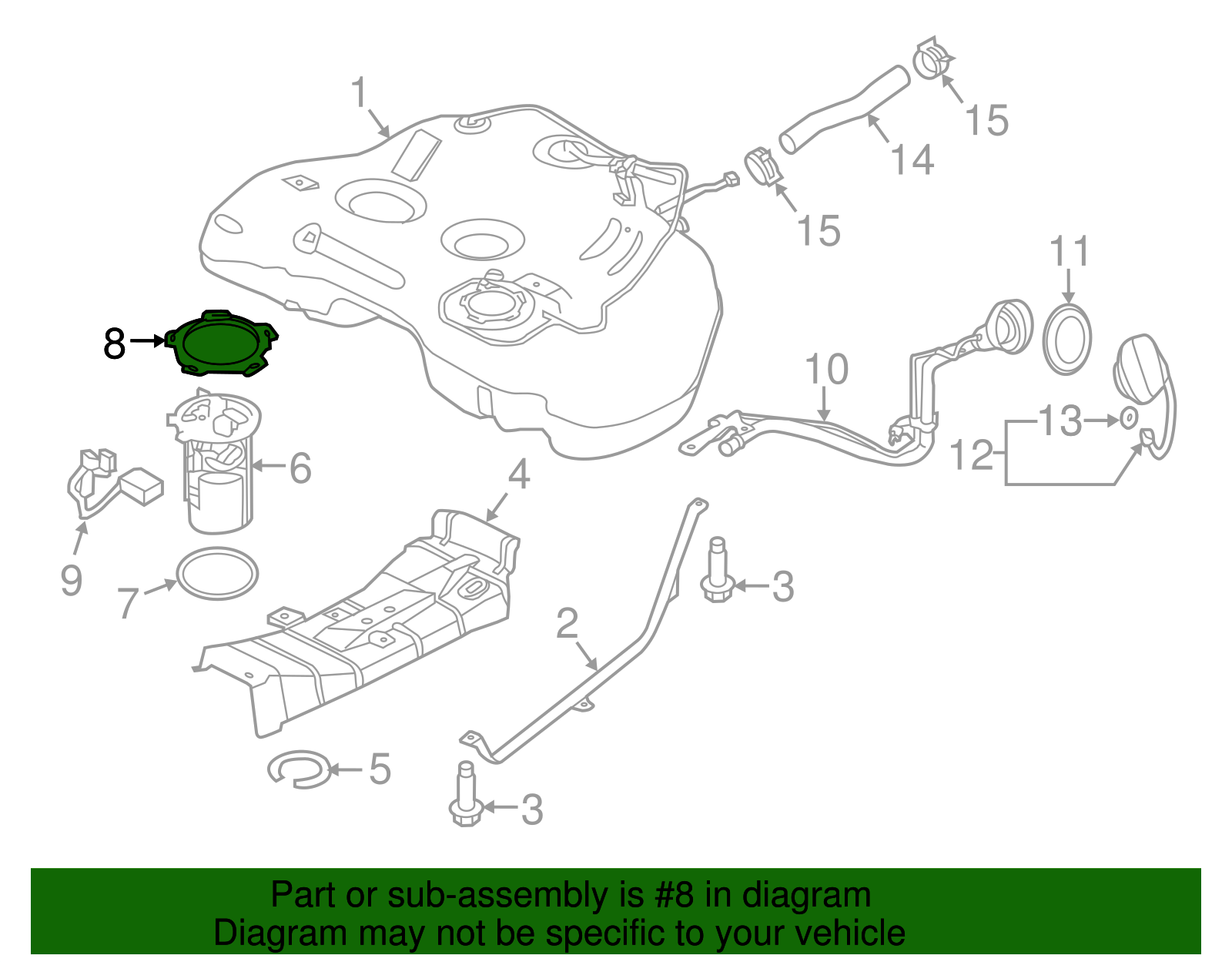 2014-2023 Nissan Fuel Tank Lock Ring 17343-3TA0A | AutoNationParts.com